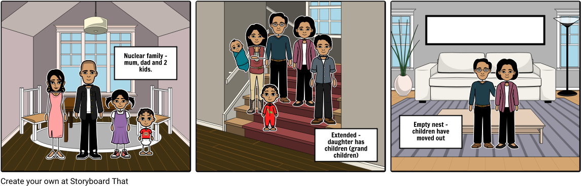 Family Storyboard - Cartoon Clipart - Large Size Png Image - PikPng