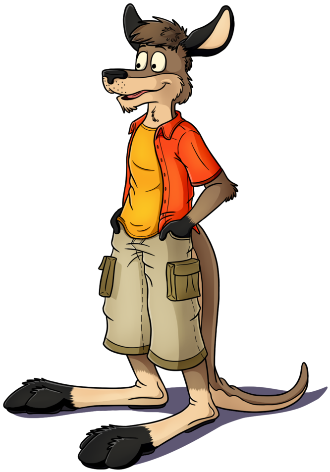 Skipper The Kangaroo - Cartoon Clipart - Large Size Png Image - PikPng
