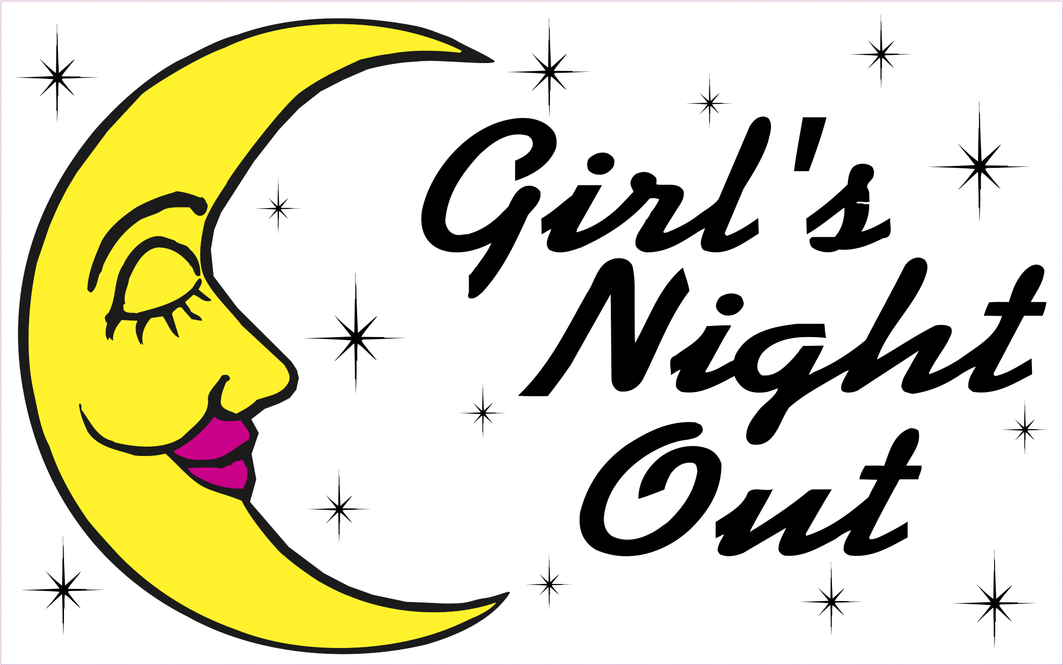 Girl's Night Out Logo Png Transparent - Bright Light Clipart - Large ...