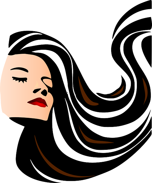 Cartoon Woman With Long Hair Clipart - Large Size Png Image - PikPng