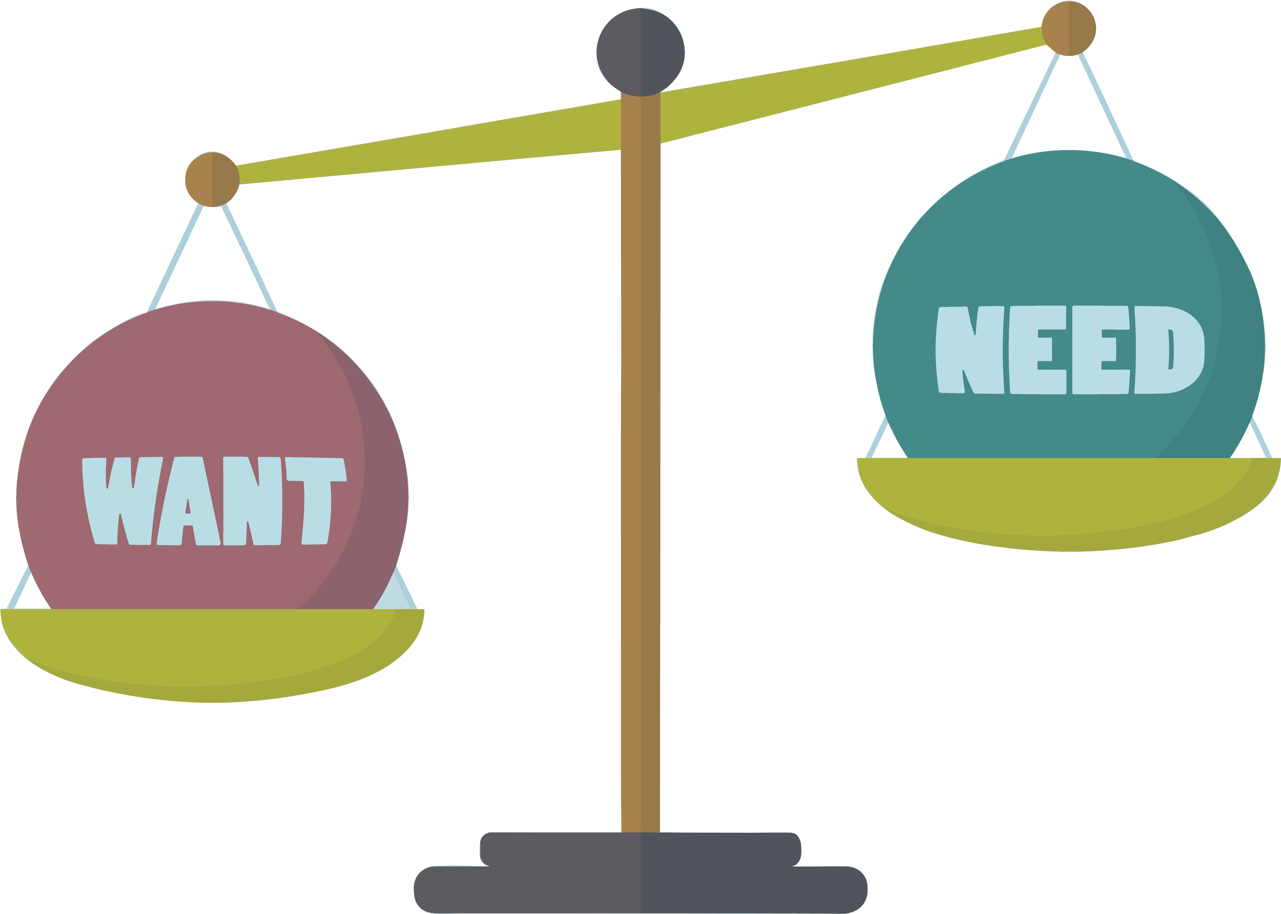 Needs And Wants Illustration Clipart - Large Size Png Image - PikPng