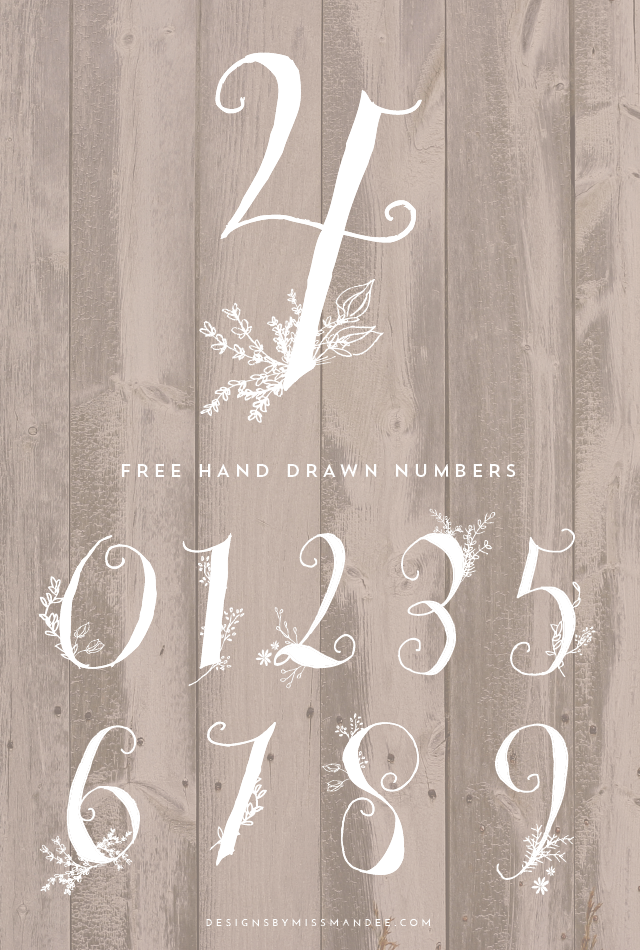 Stunning Hand Drawn Numbers Clipart - Large Size Png Image - PikPng