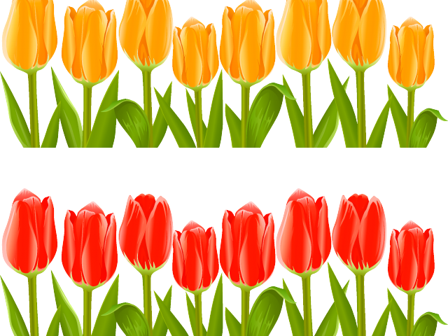 Flower Garden Clipart - Tulips Flower Garden Clip Art - Png Download ...