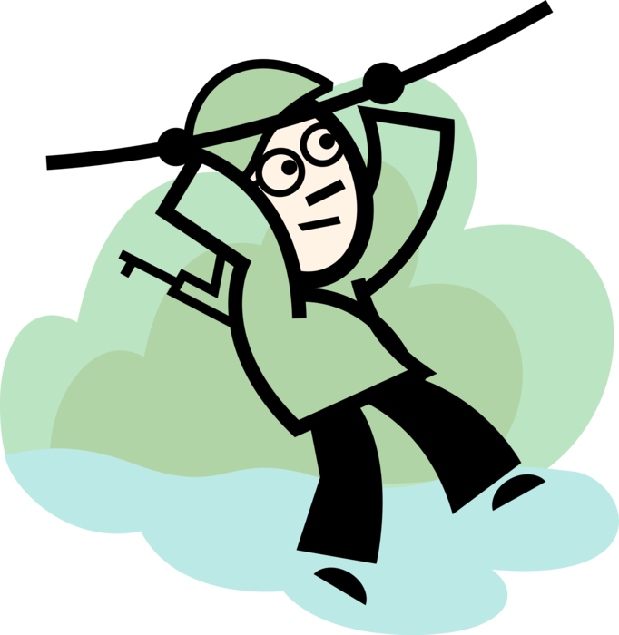 Vector Illustration Of Enlisted Military Soldier Training Clipart ...