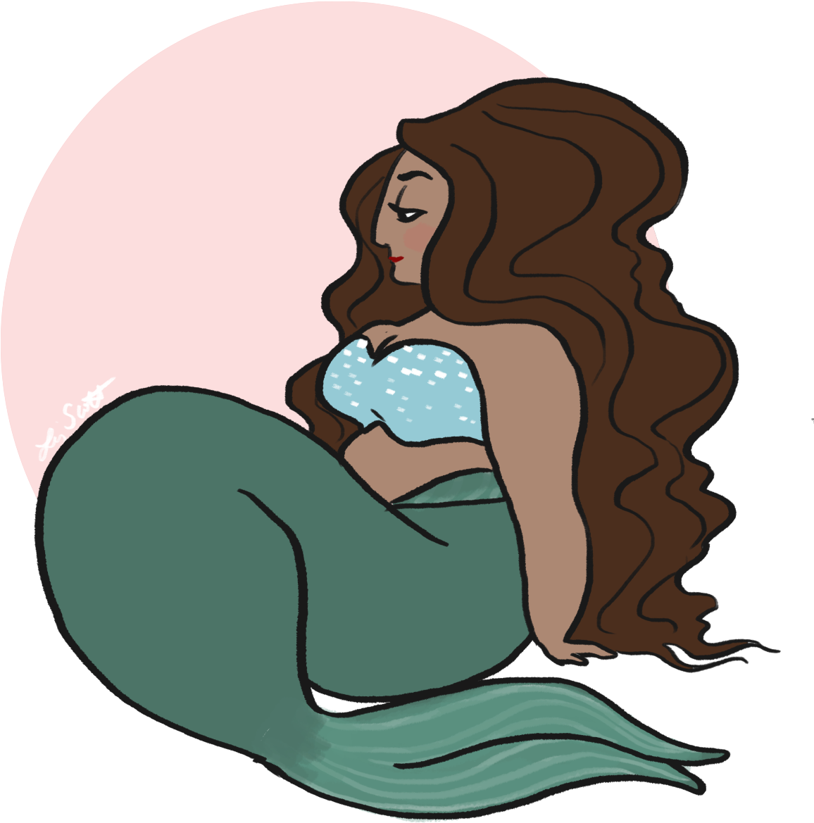 Chubby Mermaid Your Beauty Standards - Drawing Clipart - Large Size Png ...