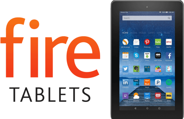 Amazon Fire Hd 8 Tablet - Fire Tablet Clipart - Large Size Png Image ...