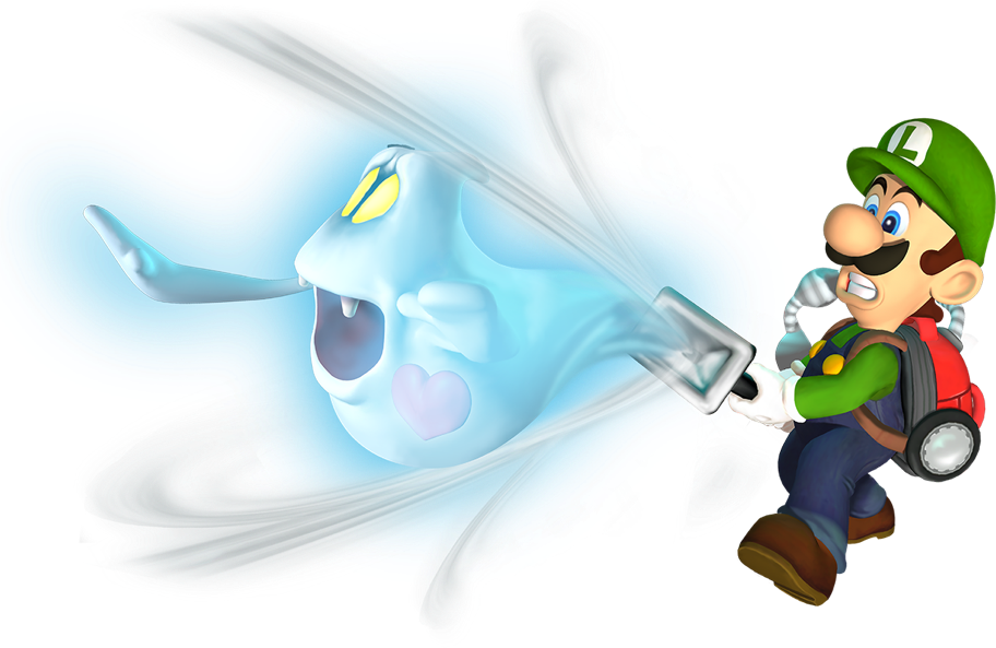 Luigi Heart Ghost - Luigi Luigi's Mansion Clipart - Large Size Png Image - PikPng