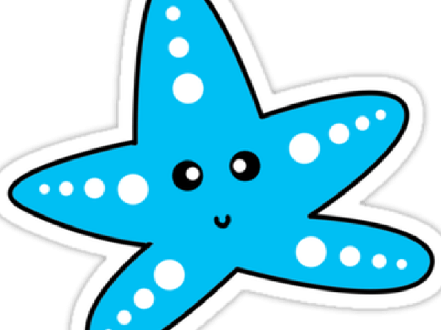 Starfish Clipart Cute Cartoon - Cute Blue Starfish Clipart - Png ...