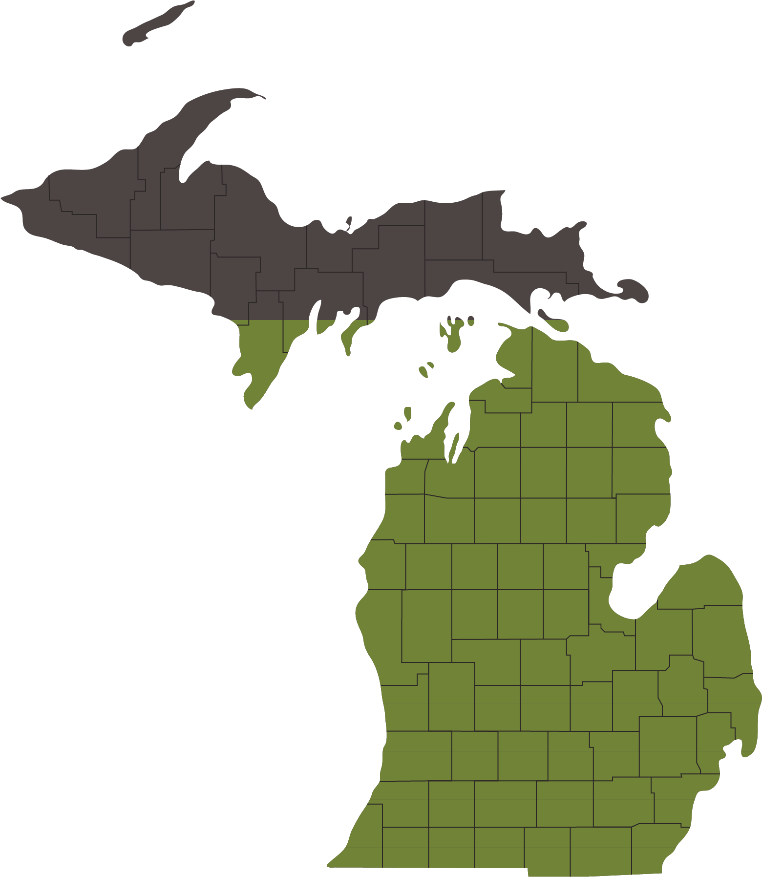 New Zebedee Michigan Map Clipart - Large Size Png Image - PikPng