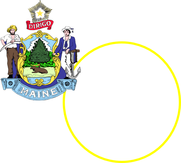 Seal Of Maine Clip Art - State Maine Flag - Png Download - Large Size ...