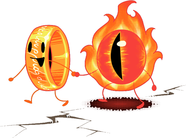 Eye Of Sauron & The Ring - T Shirt Clipart - Large Size Png Image - PikPng