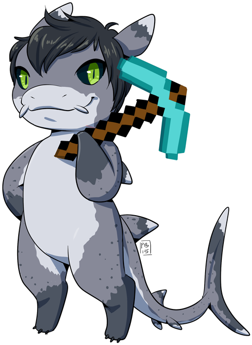 Minecraft Sharks ~ - Cartoon Clipart - Large Size Png Image - PikPng