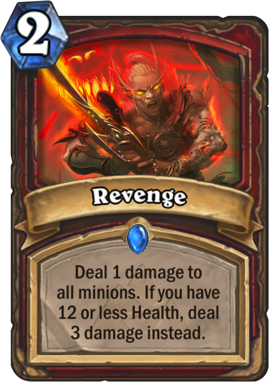 Revenge Card - Dead Man's Hand Hearthstone Clipart - Large Size Png ...