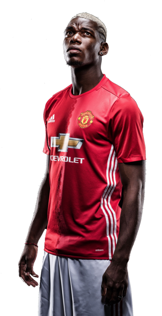 Paul Pogba Png - Pogba Man U Kit Clipart - Large Size Png Image - PikPng