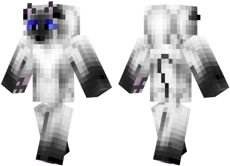 Siamese Cat - Minecraft Winter Jacket Skin Clipart - Large Size Png ...
