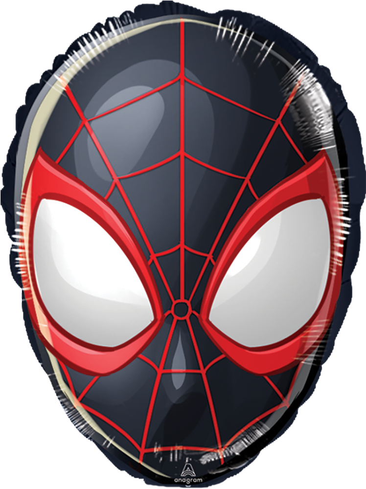 Marvel Spiderman Miles Mask - Miles Morales Head Clipart - Large Size ...
