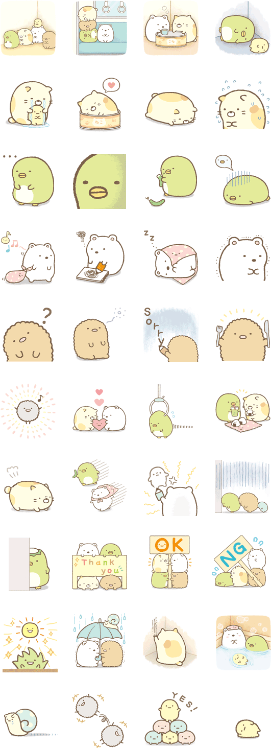 Sumikko Gurashi Line Sticker Clipart - Large Size Png Image - PikPng