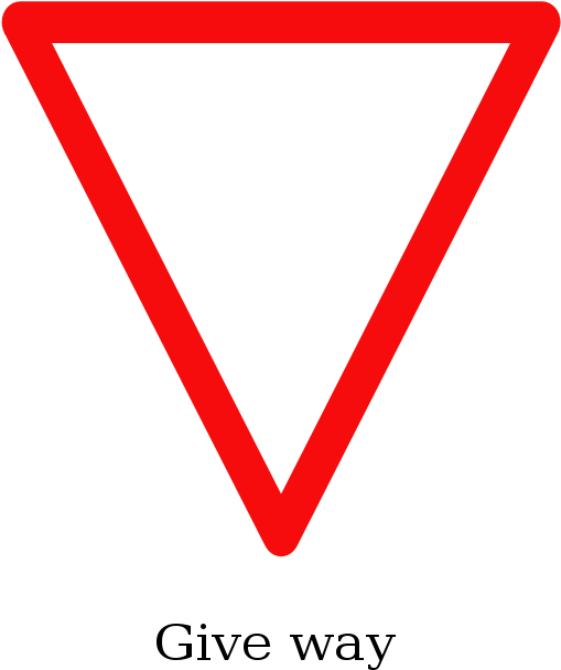 Free Indian Road Sign - Give Way Sign India Clipart - Large Size Png ...