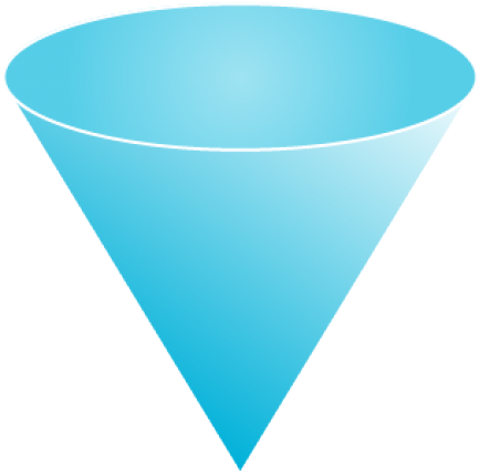 Blue Cone Shape Clipart - Large Size Png Image - PikPng