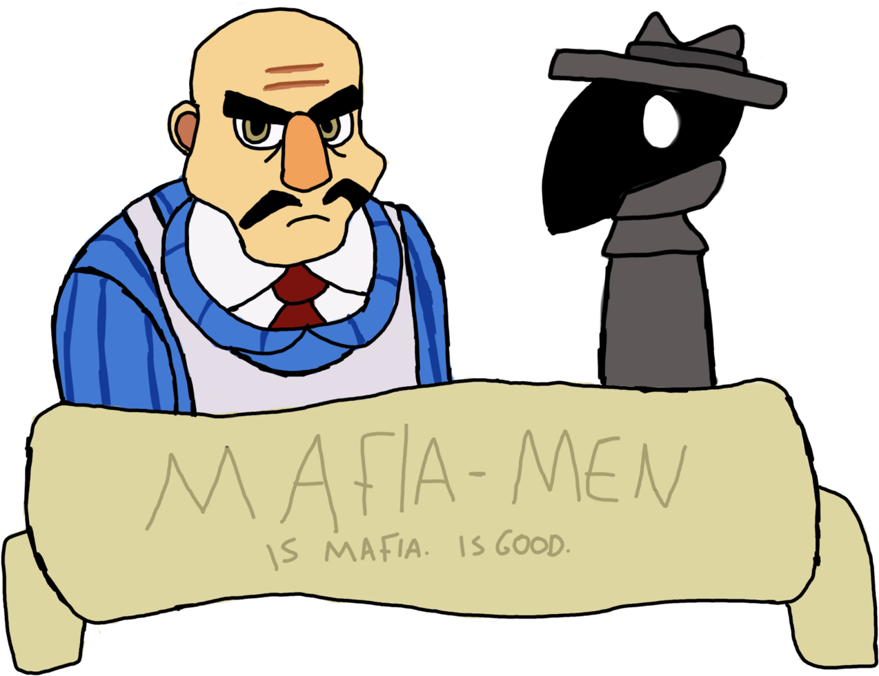 hello, Fellow Mafia - Cartoon Clipart - Large Size Png Image - PikPng
