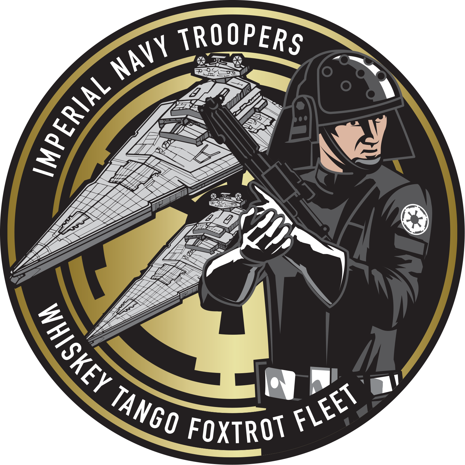 Navy Trooper Gold - Sts 120 Clipart - Large Size Png Image - PikPng