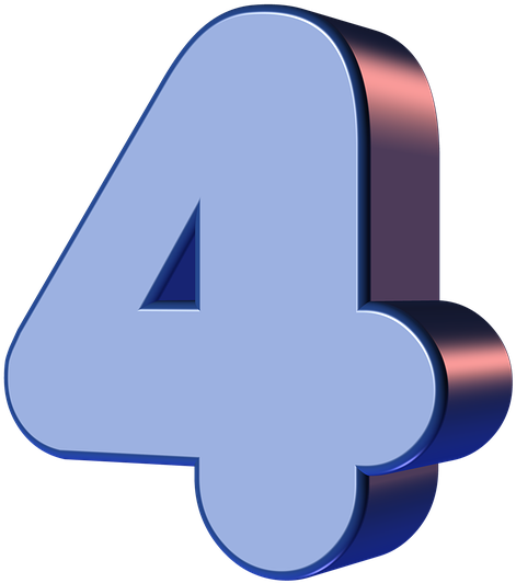 Download Number, Four, 4, Digit - Imagenes Numero 4 Animado Clipart Png ...