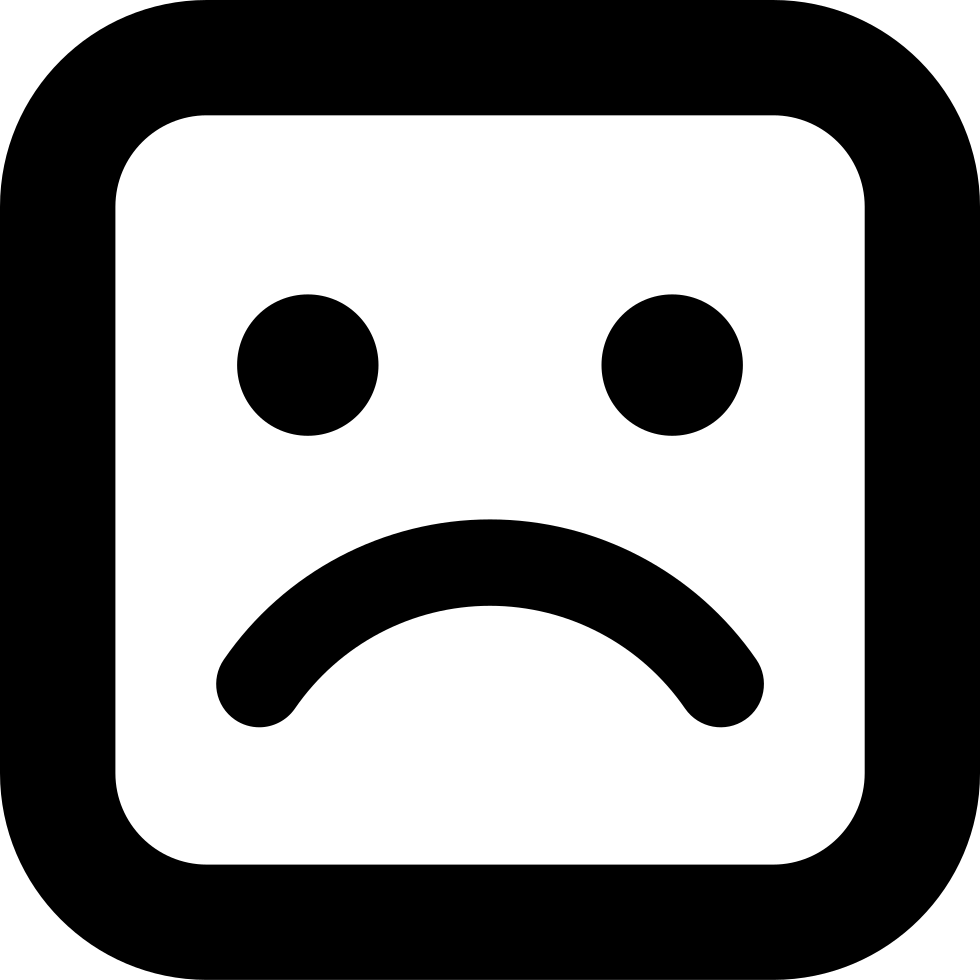 Sad Face Comments - Sad Face Svg Clipart - Large Size Png Image - PikPng