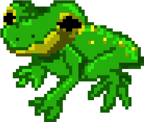 Frog - Pixel Frog Clipart - Large Size Png Image - PikPng