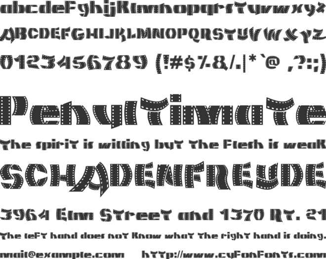 Movie Filmstrip Font Preview - Filmstrip Font Clipart - Large Size Png ...