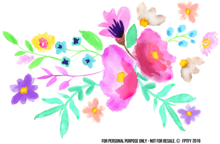 Free Png Download Spring Watercolor Flowers Png Images - Spring ...