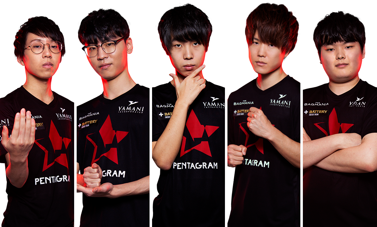 Pentagram Roster 2018 Spring - Japanese League Of Legends Team Clipart ...