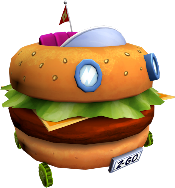 Car Hamburger Wagon Cheeseburger - Nick Racers Revolution 3d Png ...