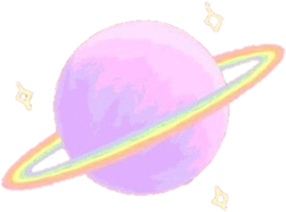 #pastel #rainbow #stars - Planet Clipart - Large Size Png Image - PikPng