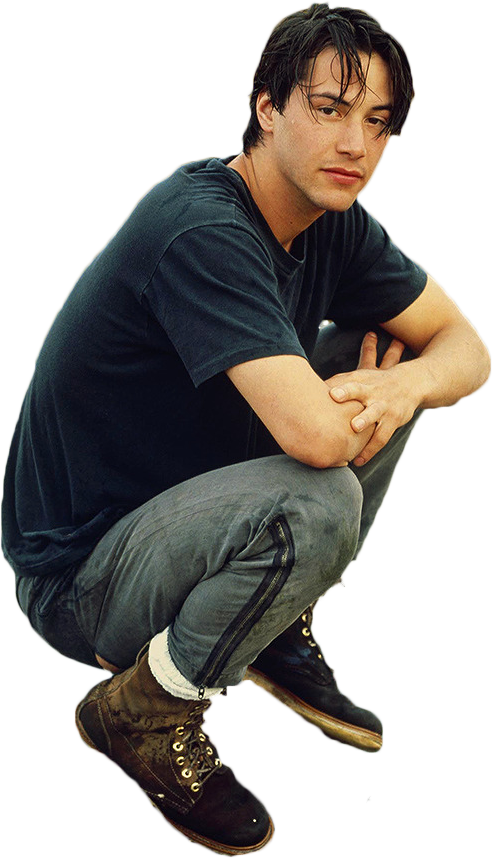 Download Keanu Reeves, Matrix, Squat, Sitting, Footwear Png - Keanu ...