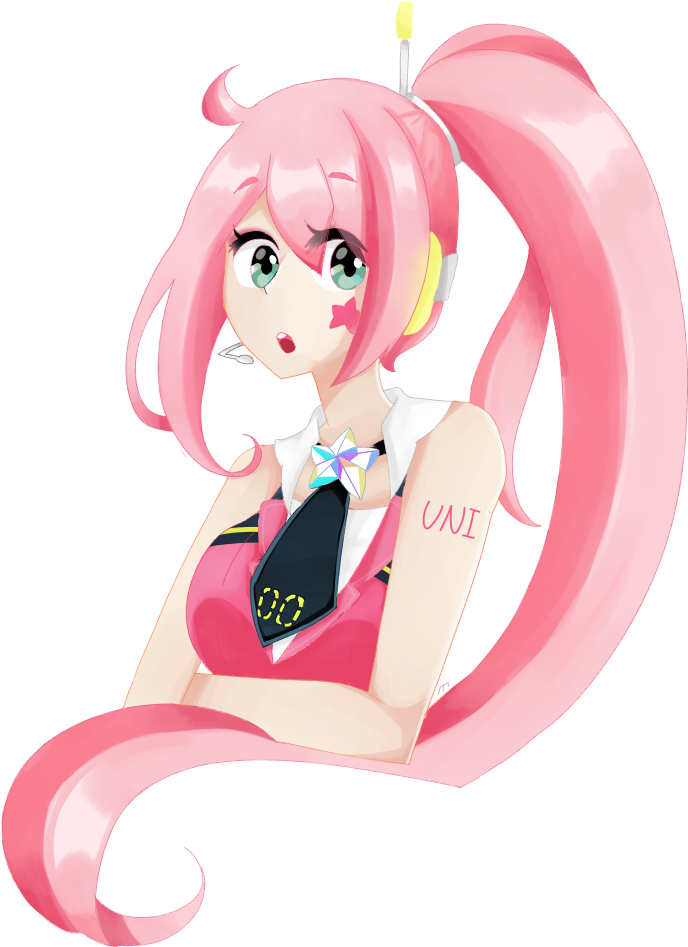 Vocaloid 4 Uni - Cartoon Clipart - Large Size Png Image - PikPng