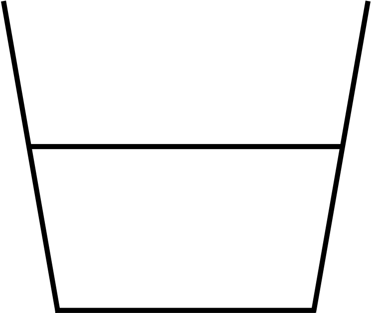 Half Bucket Restricted - Line Art Clipart - Large Size Png Image - PikPng