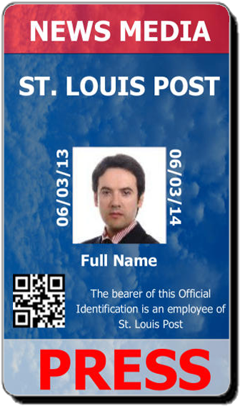 Reporter - News Channel Id Card Design Clipart - Large Size Png Image ...