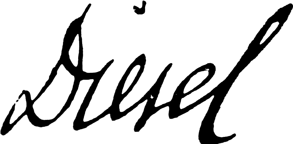 Diesel Unterschrift - Rudolf Diesel Signature Clipart - Large Size Png ...