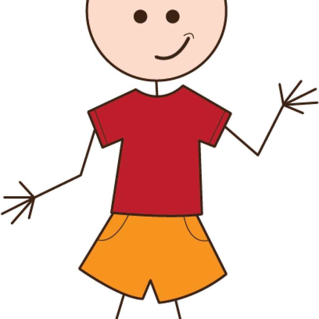 Boy Stick People Clip Art