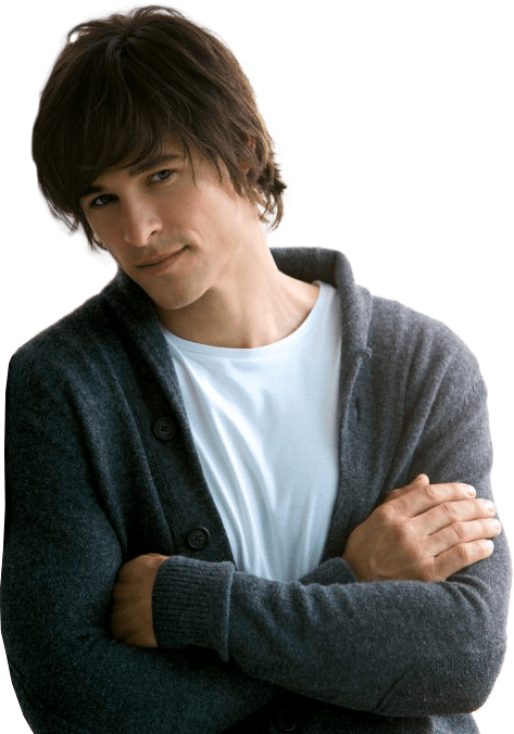 Johnny-sport - Perruque Vrai Cheveux Homme Clipart - Large Size Png ...