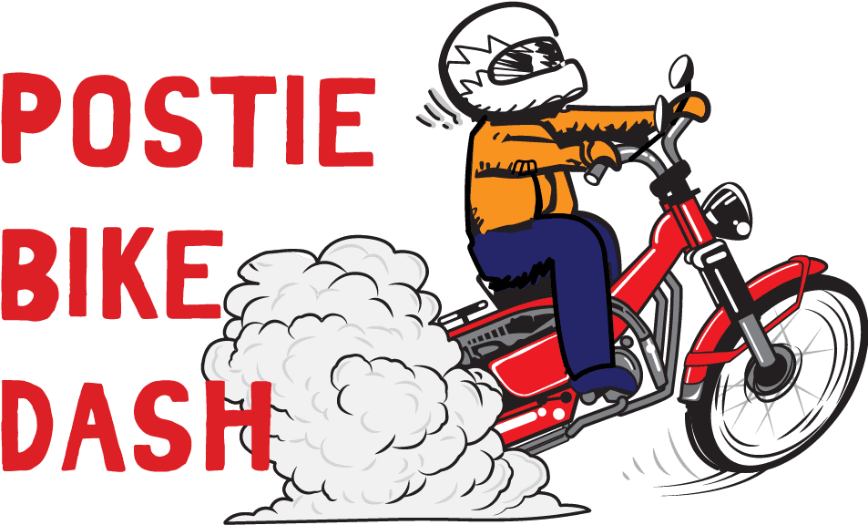Postie Bike Dash Logo - Cartoon Postie Bike Clipart - Large Size Png Image - PikPng