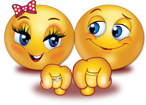 Download Engaged Couple Smiley Emoji Sticker - Couple Emoji Clipart Png ...