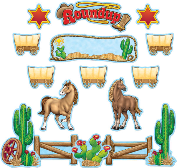 Wild West Clipart Western Roundup - Rodeo Bulletin Board - Png Download ...