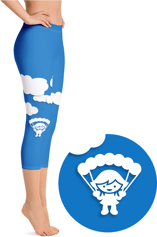 Skyfam Capri Leggings - Cartoon Clipart - Large Size Png Image - PikPng
