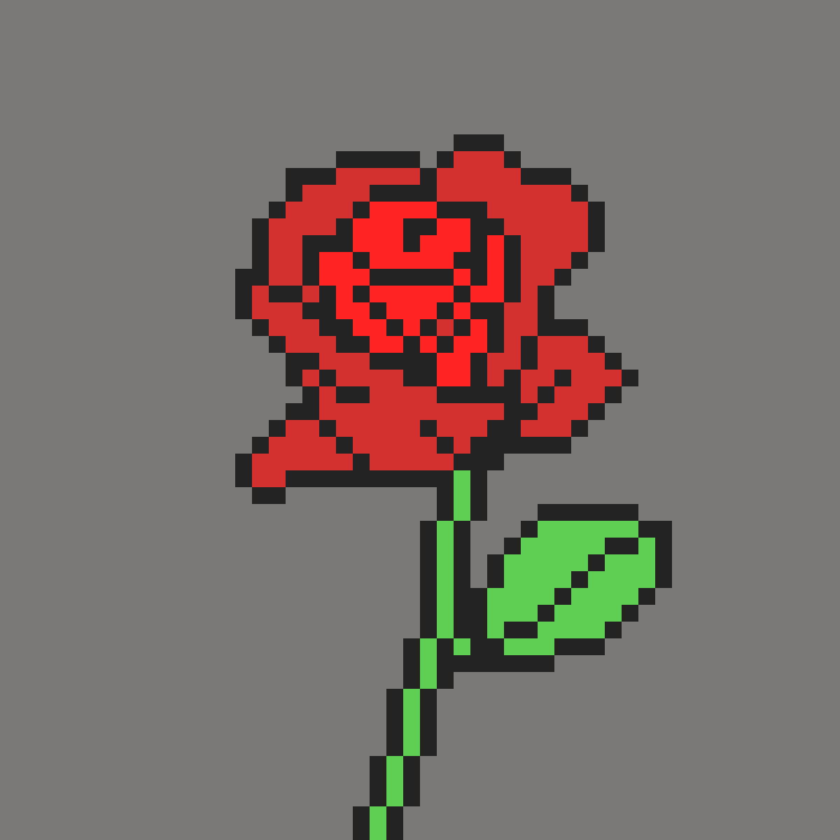 Bloody Rose - Rose Pixel Art Png Clipart - Large Size Png Image - PikPng