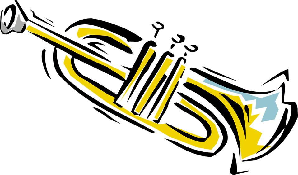 Transparent Trumpet Illustration - Clip Art Trumpet Transparent - Png ...