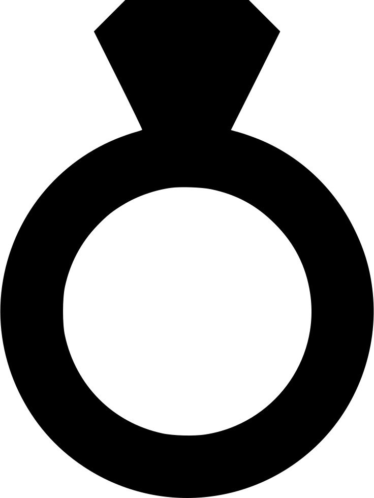 Engagement Ring Silhouette Png - Diamond Ring Silhouette Clipart ...