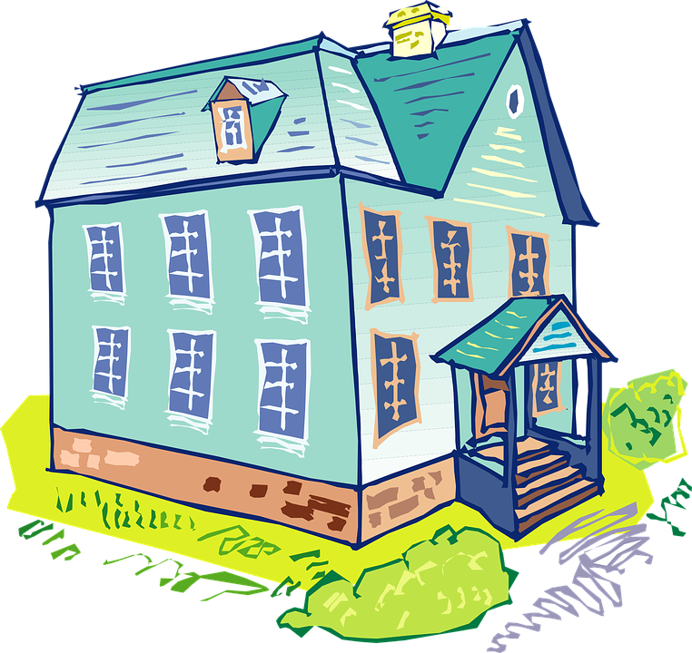 House Blue Cliparts - Blue House Cartoon - Png Download - Large Size ...