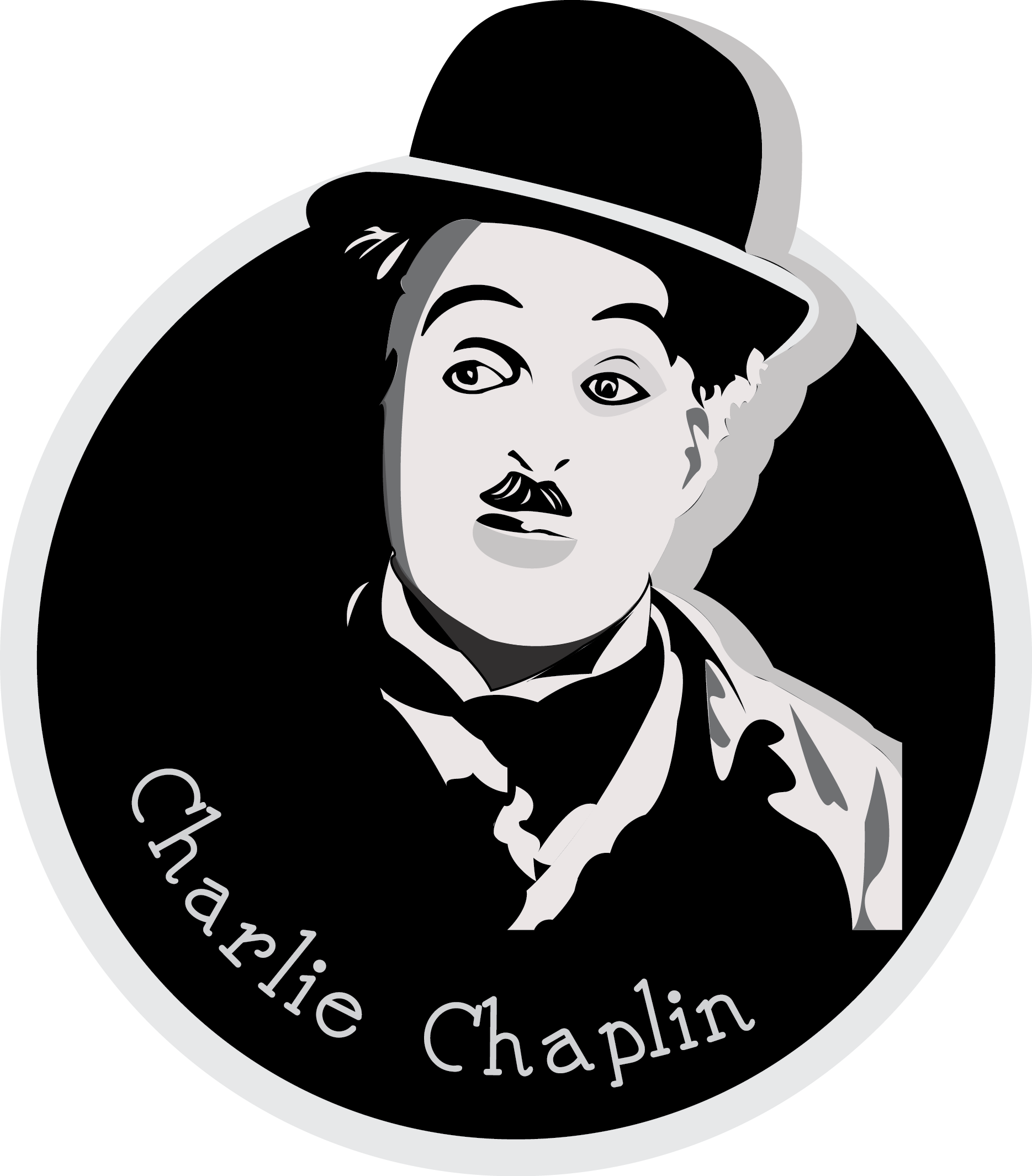 Download Charlie Chaplin Made In Adobe Illustrator Cc - Illustration ...