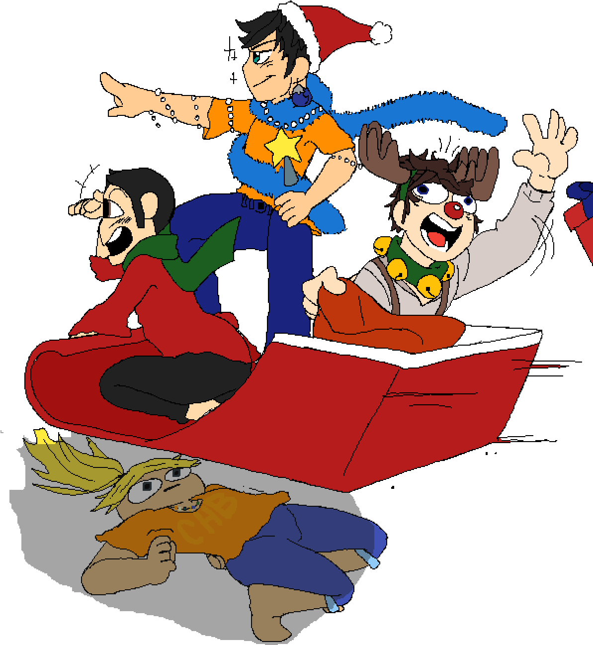 Percy Jackson On Christmas - Cartoon Clipart - Large Size Png Image ...